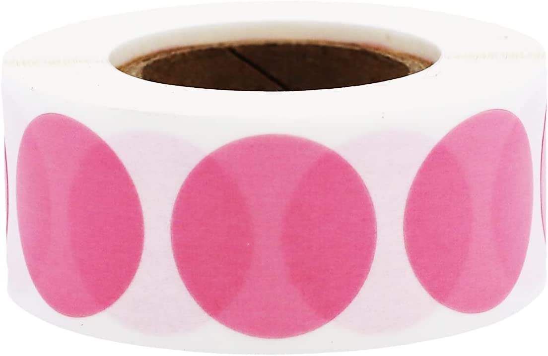 Pink Transparent Color Coding Labels for Organizing Inventory 0.75 Inch ...