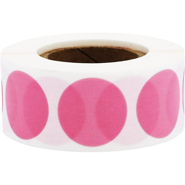 Pink Transparent Color Coding Labels for Organizing Inventory 0.75 Inch ...