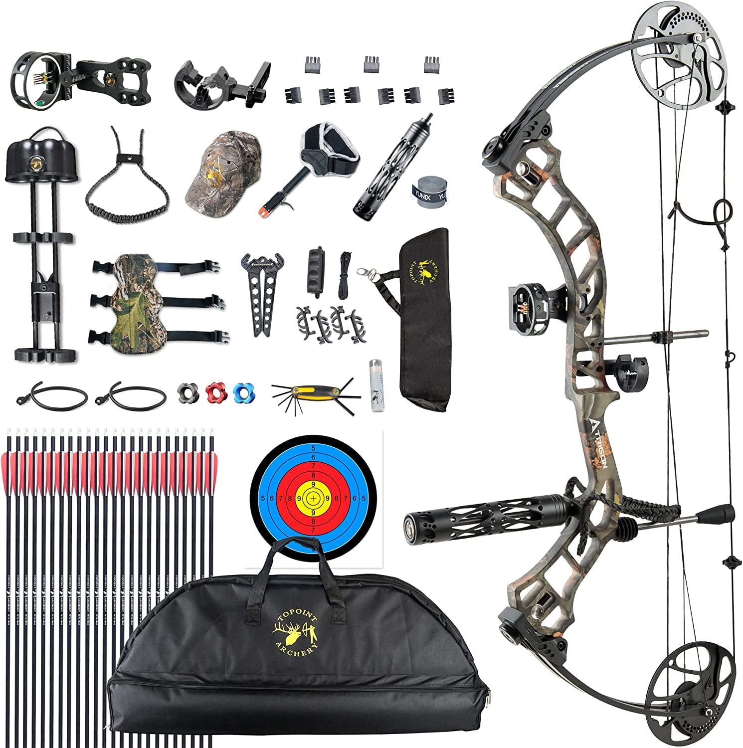Compound Bow and Archery Sets, Hunting Bow Kit for Beginner,Adult & Kid ...
