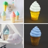 Xinyolin Novelty Ice Cream Shaped LED Desk Table Night Light Bedroom ...