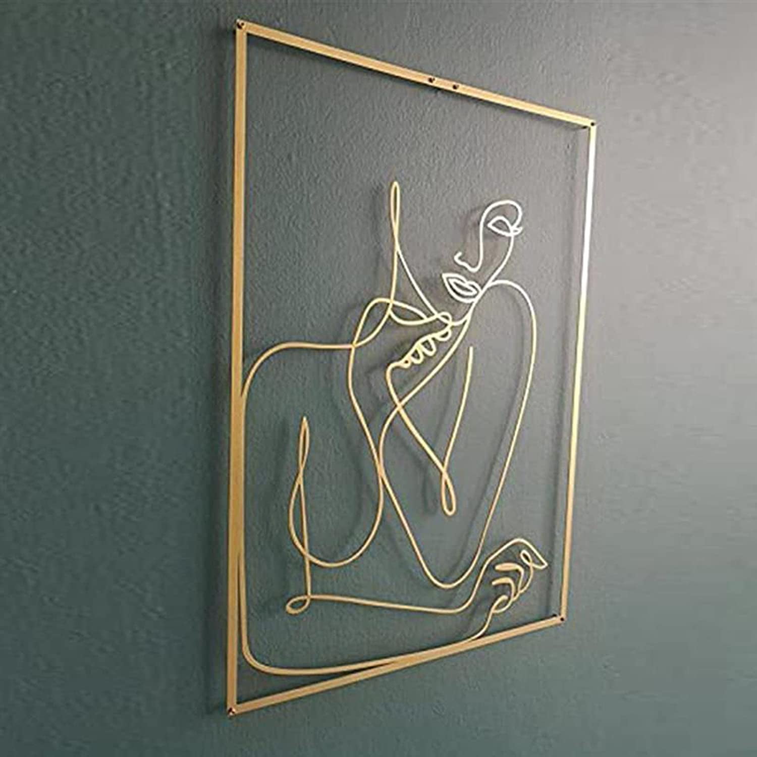 Gold Female Wall Decor Set Female Line Art Wall Decor Framed Modern Art ...