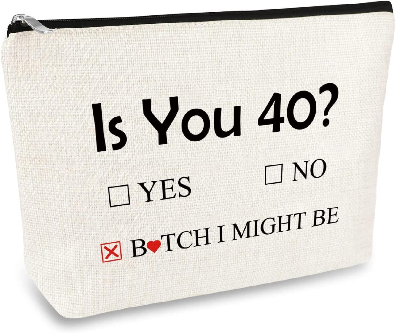 Fun 40th Birthday Gifts For Women 40th Makeup Bag 40 Years Old Birthday fun-40th-birthday-gifts-for-women-40th-makeup-bag-40-years-old-birthday