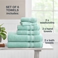 Mainstays Performance Solid Bath Towel 6-Piece Set, Mint - Walmart.com