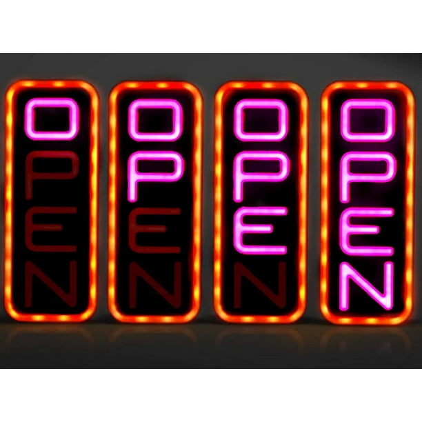 Green Light Innovations Spectrum Vertical Open Sign GLI - Walmart.com