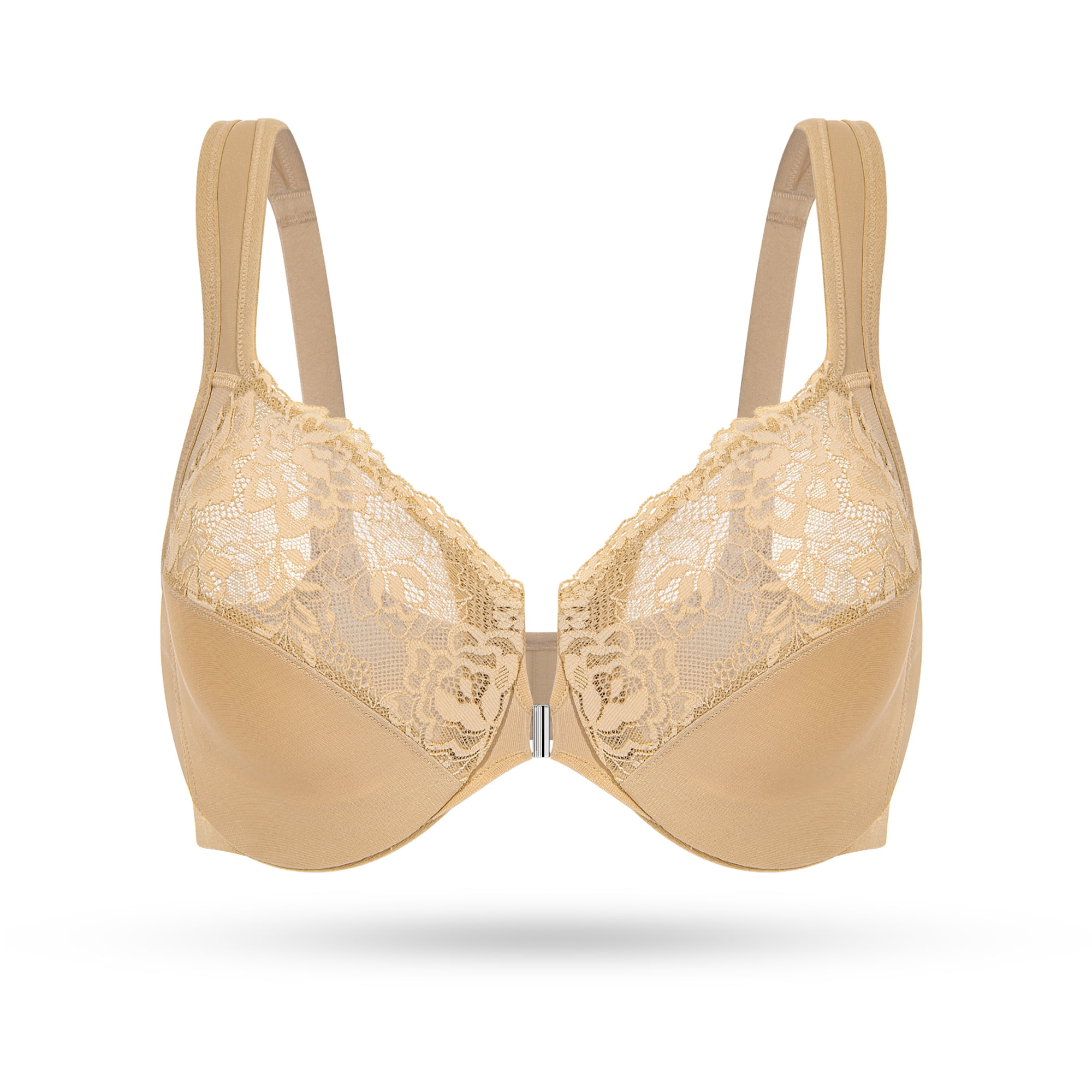 Wingslove Womens Front Closure Full Coverage Wired Plus Size Minimizer