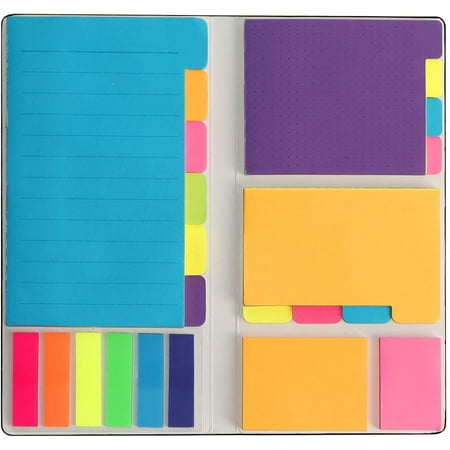 HTAIGUO Divider Sticky Notes Set Bright Assorted Colors & Sizes Planner ...