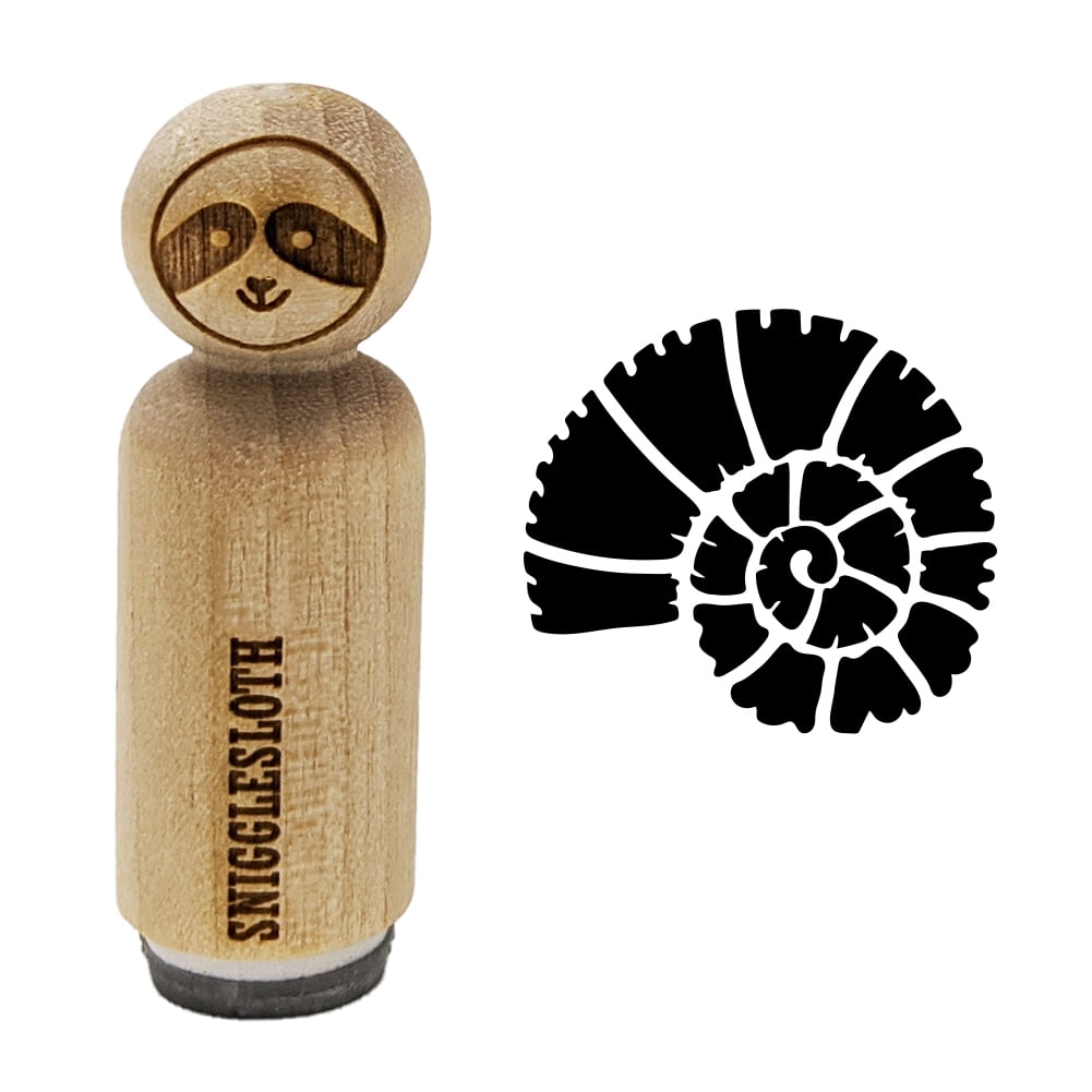 Spiral Ammonite Fossil Marine Mollusk Rubber Stamp for Scrapbooking ...