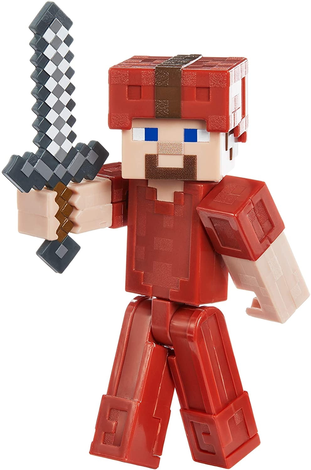 Minecraft Earth 3.25' Steve en Figura de Cuero Rojo MATTEL | Walmart en ...
