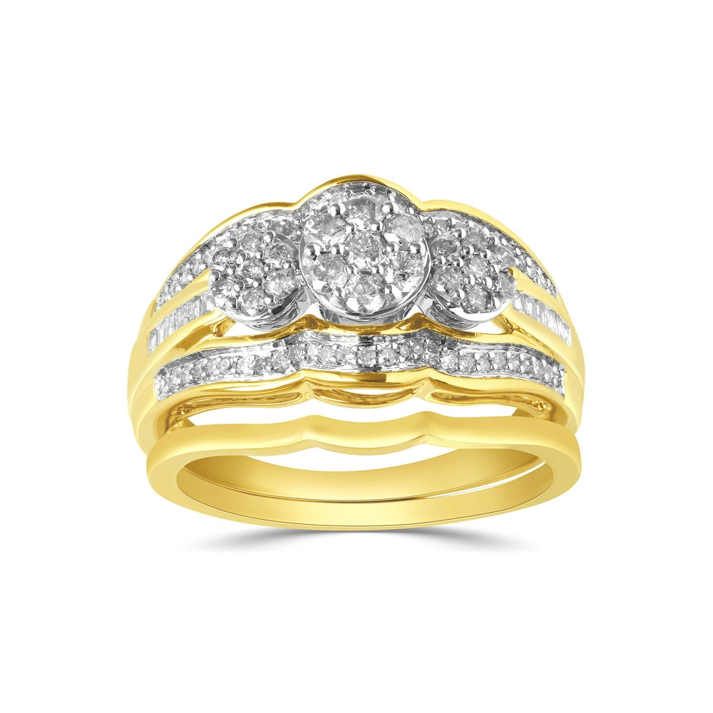 Forever Bride - 10K Yellow Gold Forever Bride 1/2 cttw Diamond ...
