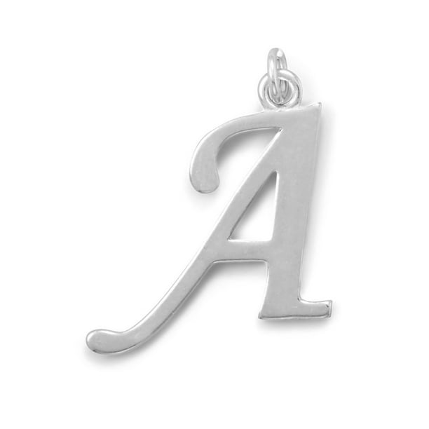 AzureBella Jewelry - Sterling Silver Alphabet Capital Letter A Pendant ...