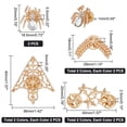 14Pcs 7 Style Star & Flower & Wheat & Spider Alloy Brooch Pins with ...