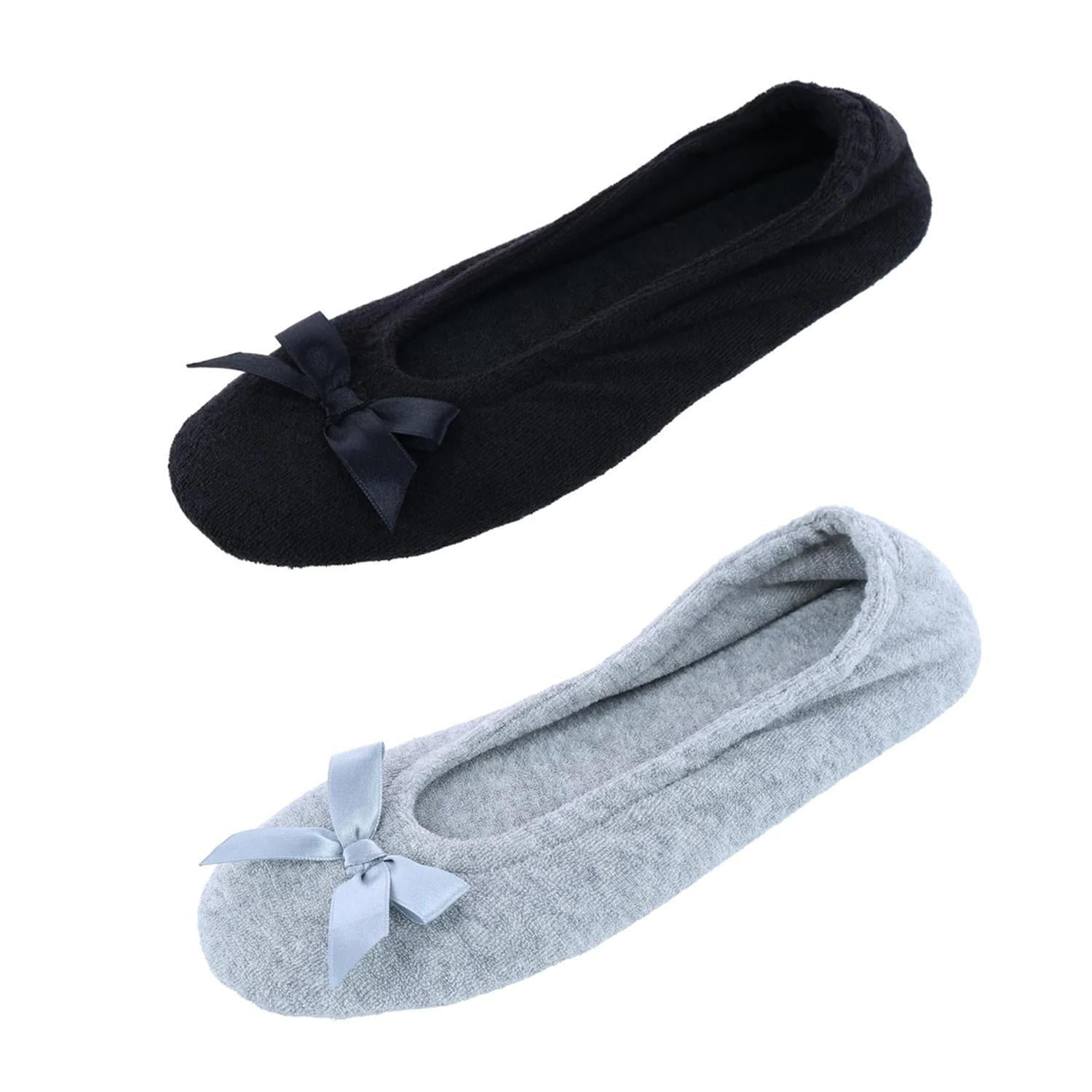 Click here for Ctm Terry Ballerina Slipper House Shoe (Pack Of 2)... prices