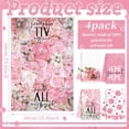 CHISHZL-8 Pcs Pink Rose Kitchen Towels and Dishcloths Sets Oven Mitts ...