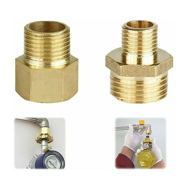 Gas Adapter Copper Gas Hose Adapter Gas Cylinder Connection Adapter, 2 ...