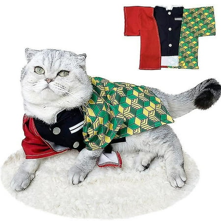 Pets Costume Anime Demon Slayer - Halloween Pet Clothes Cosplay Party ...