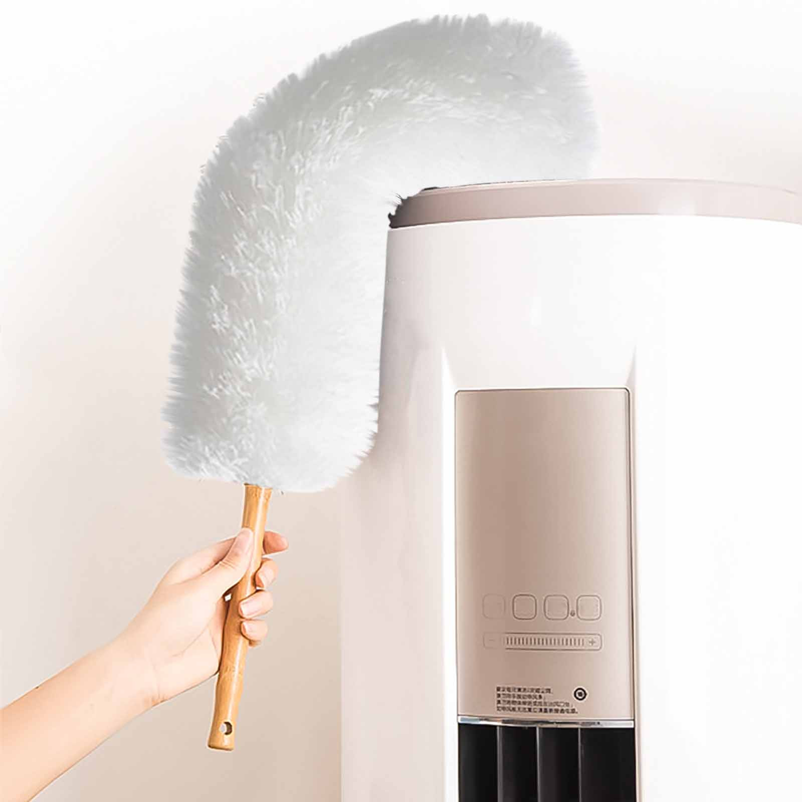 Beech Wood Handle Electrostatic Adsorption Lint-free Fiber Hair Duster ...