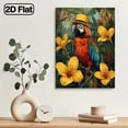 A vertical 500 - piece paper puzzle, themed "Hatted Colorful Parrot ...