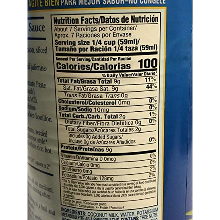 Goya Coconut Milk Nutrition Label Outlets | www.oceanproperty.co.th