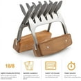 Metal Meat Claws,18/8 Stainless Steel Meat Forks with Wooden Handle ...