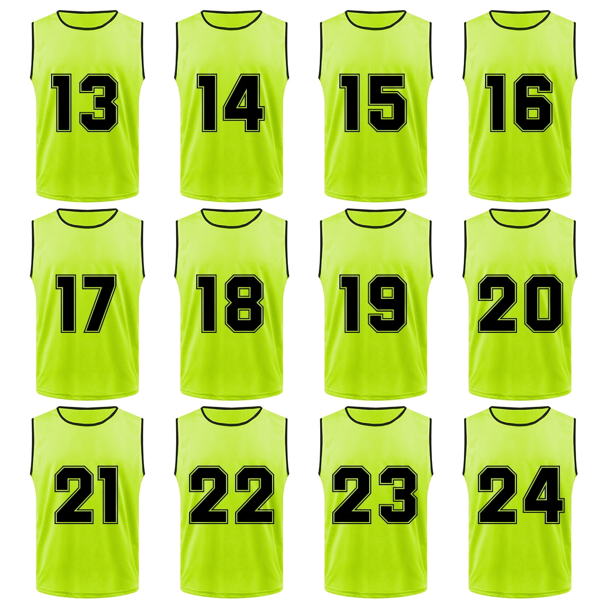Click here for Toptie 12 Pack Numbered Scrimmage Team Practice Pi... prices