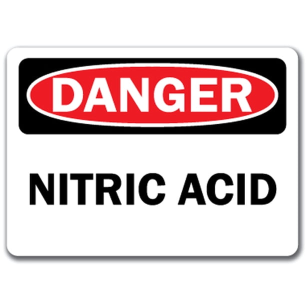 Danger Sign - Nitric Acid - 10" x 14" OSHA Safety Sign - Walmart.com ...