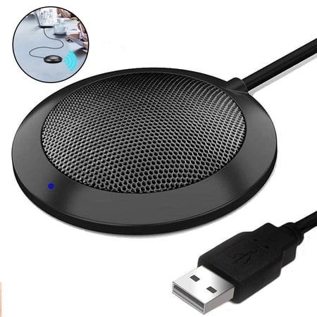 1 pcs Conference USB Microphone, Computer Desktop Mic with LED ...