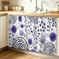 Abstract Circles Cabinet Curtains 28" W x 51" L, Modern Minimalist ...