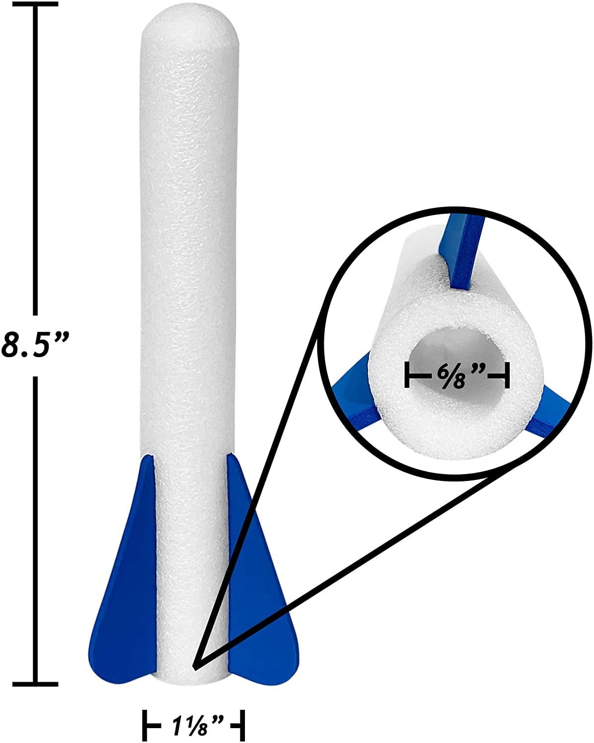 Buy Glow-in-The-Dark Soft Foam Rocket Refills for Rocket Launchers ...