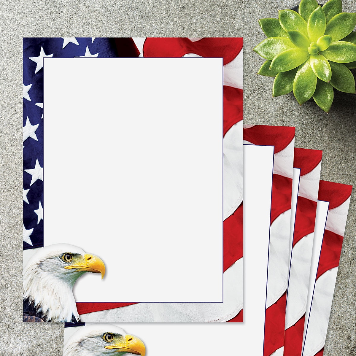 Patriotic Eagle Border
