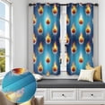 Basketball and Fire Blue Pattern Blackout Curtains,Triple Weaved Fabric ...