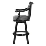 Powell Ronan Swivel Barstool, Black - Walmart.com