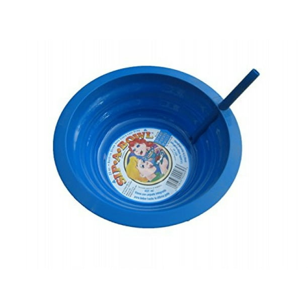 Sip-A-Bowl Cereal Bowl with Built-in Straw - Color May Vary - Green ...