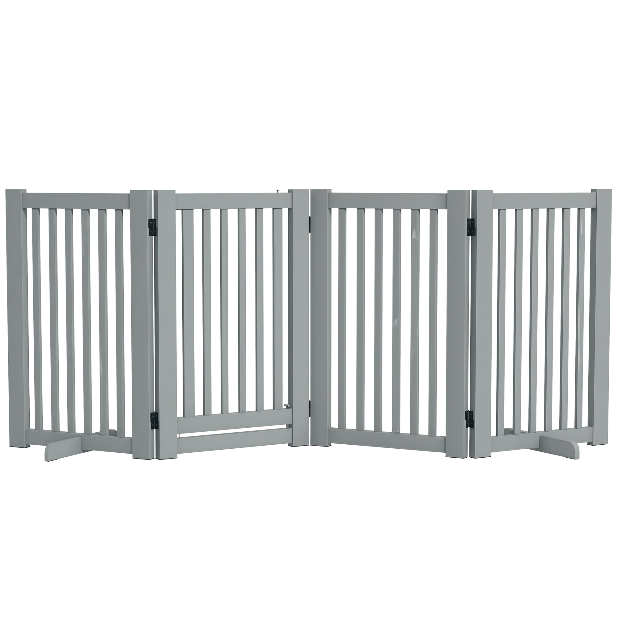 Click here for Pawhut Free Standing Wooden Pet Gate With Open Doo... prices