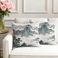 Chinese Style Pillow Covers Set of 4, Traditional Ink Painting Tree ...
