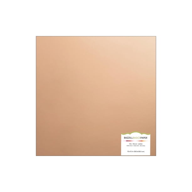 Bazzill Paper 12x12 Foil Board Rose Gold (15 sheets) - Walmart.com