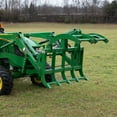 Titan Attachments 48” Light-Duty Single Cylinder Root Grapple Rake fits ...