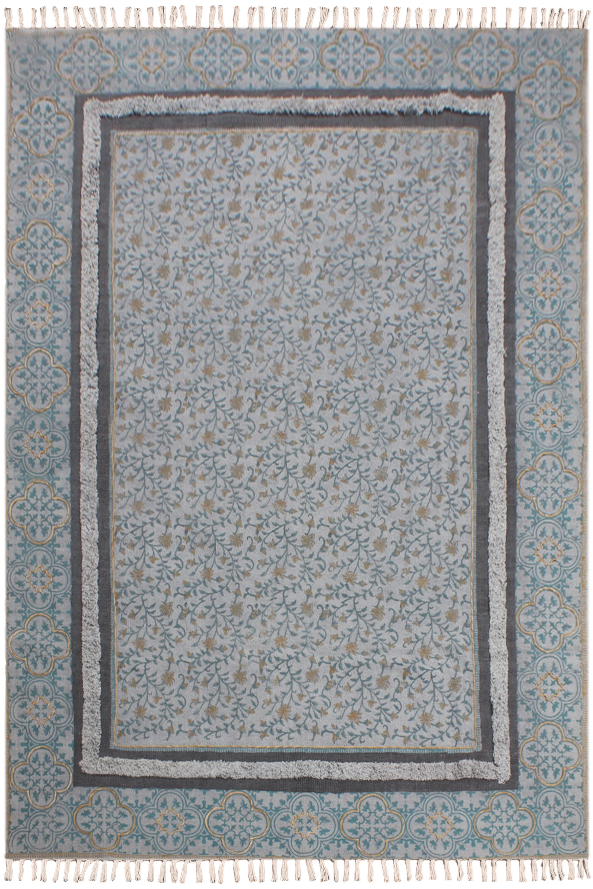 Casavani Flat Weave Cotton Bedroom Area Rug,Blue 9x9 ft - Walmart.com