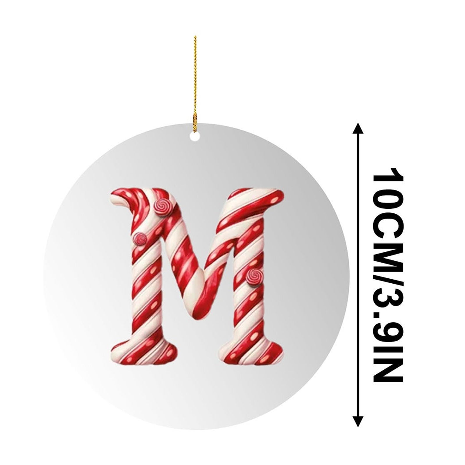 Candy Cane Ornaments, 26-Pc Acrylic Letter Christmas Tree Decorations ...