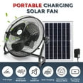 Ventilador Solar Portátil con Batería, 3 Velocidades, Enchufe ...