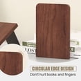 Book Ends, Non-Slip Bookends, Heavy Duty Wooden Bookend Support for ...