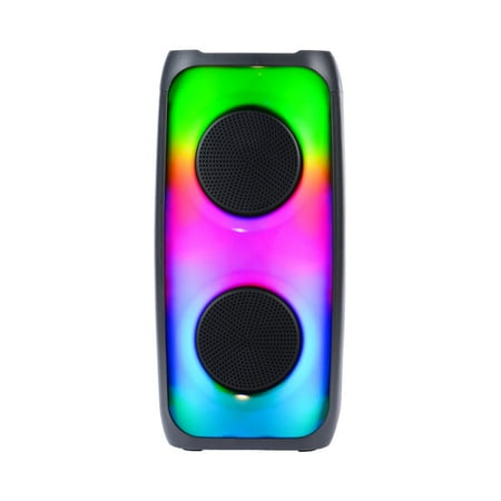 Proscan 10 cm (4 in) True Wireless Bluetooth Rainbow Flame Light-Up LED Speakers with FM Radio ...