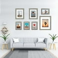 4x6 Picture Frame Set of 4, Made of Real Glass and Grey Wooden Frame, 4 ...