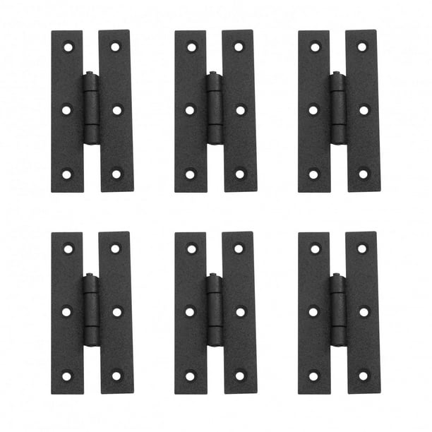 Black H Flush Hinge 3" L Wrought Iron Kitchen Cabinet Door H Flush ...