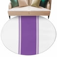 Classic Purple 8' Round Rug for Open Concept Living Room Seating Zone ...