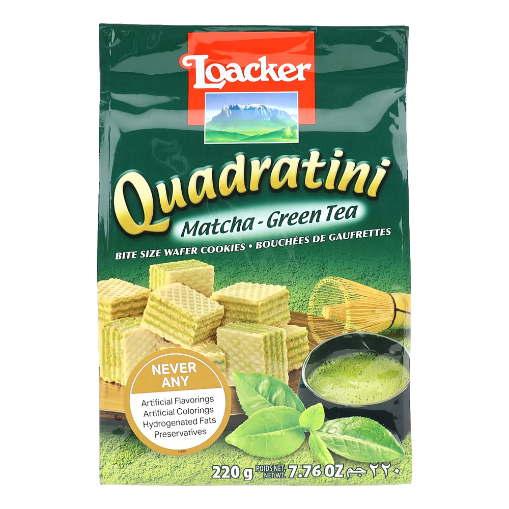 Wafers w/ Matcha - Green Tea Cream Filling "Quadratini" by Loacker - 7. ...