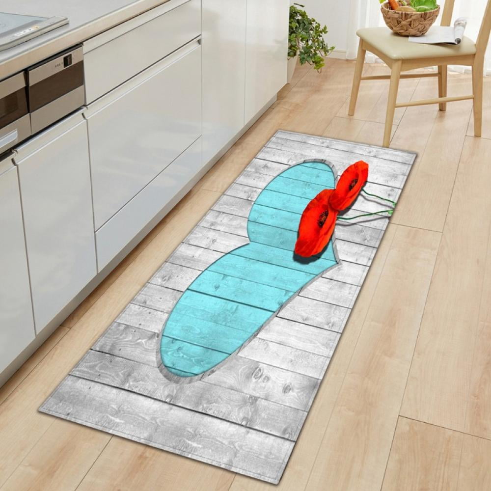 Wood Grain Household Runner Area Rug Bathroom Mat Kitchen Rug Non-Slip ...
