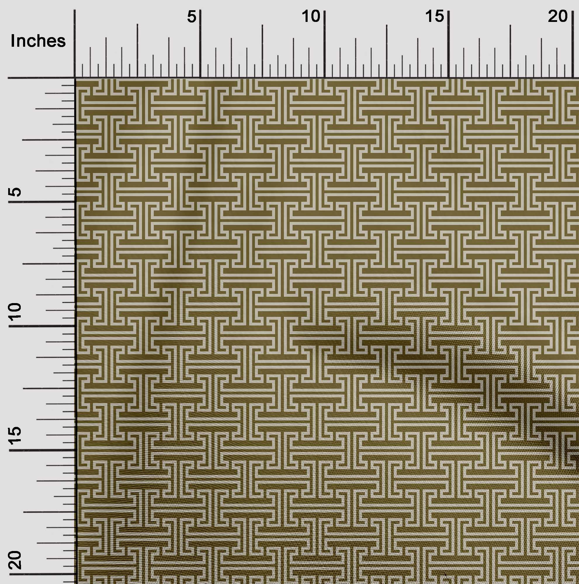oneOone Viscose Jersey Fabric Greek Key Geometric Print Fabric By The ...
