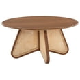 Best Master Furniture Taiwo Walnut Rattan Coffee Table - Walmart.com
