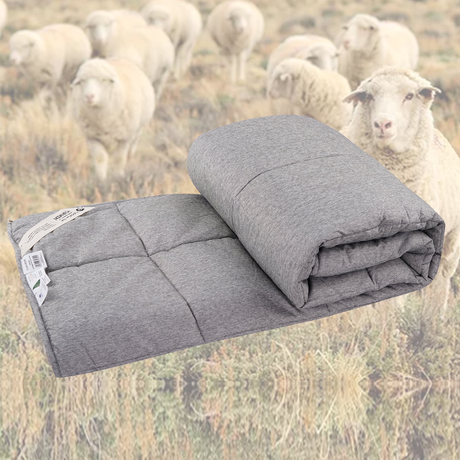 Twin Size Warm Wool Comforter - 100% Australian Wool Quilt with ...
