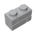 LEGO Parts and Pieces: Light Bluish Gray (Medium Stone Grey) 1x2 ...